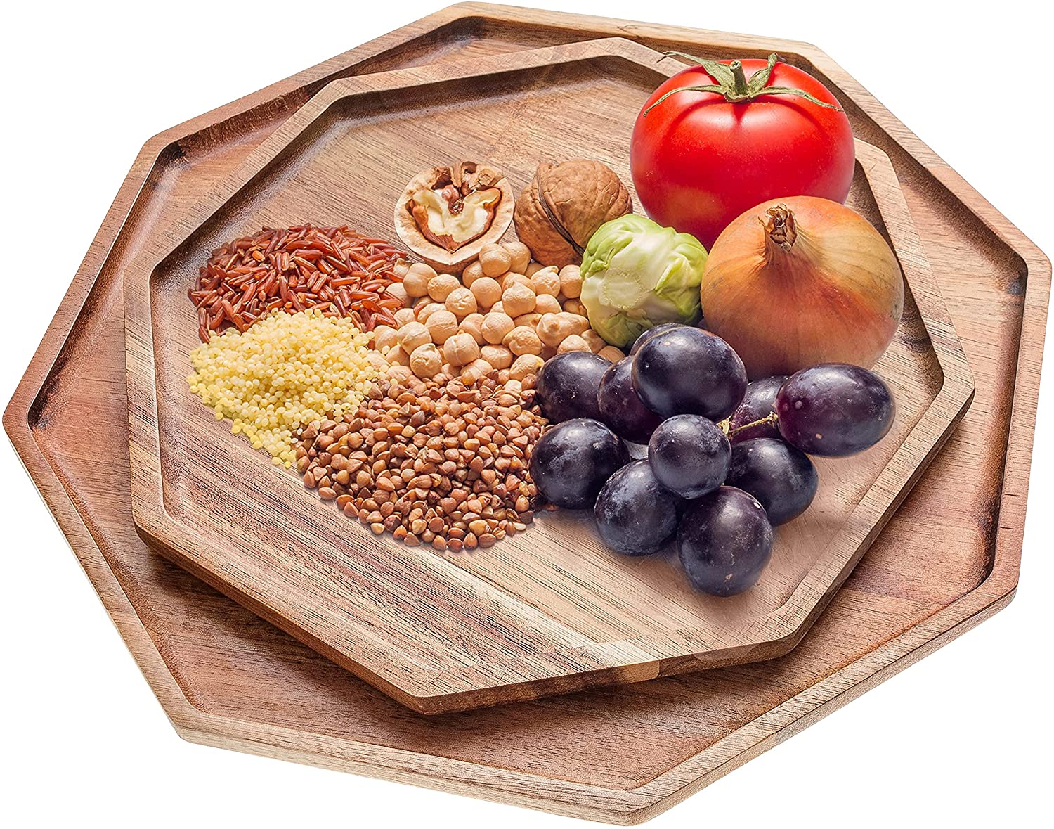 Original ecological wooden dinner plate