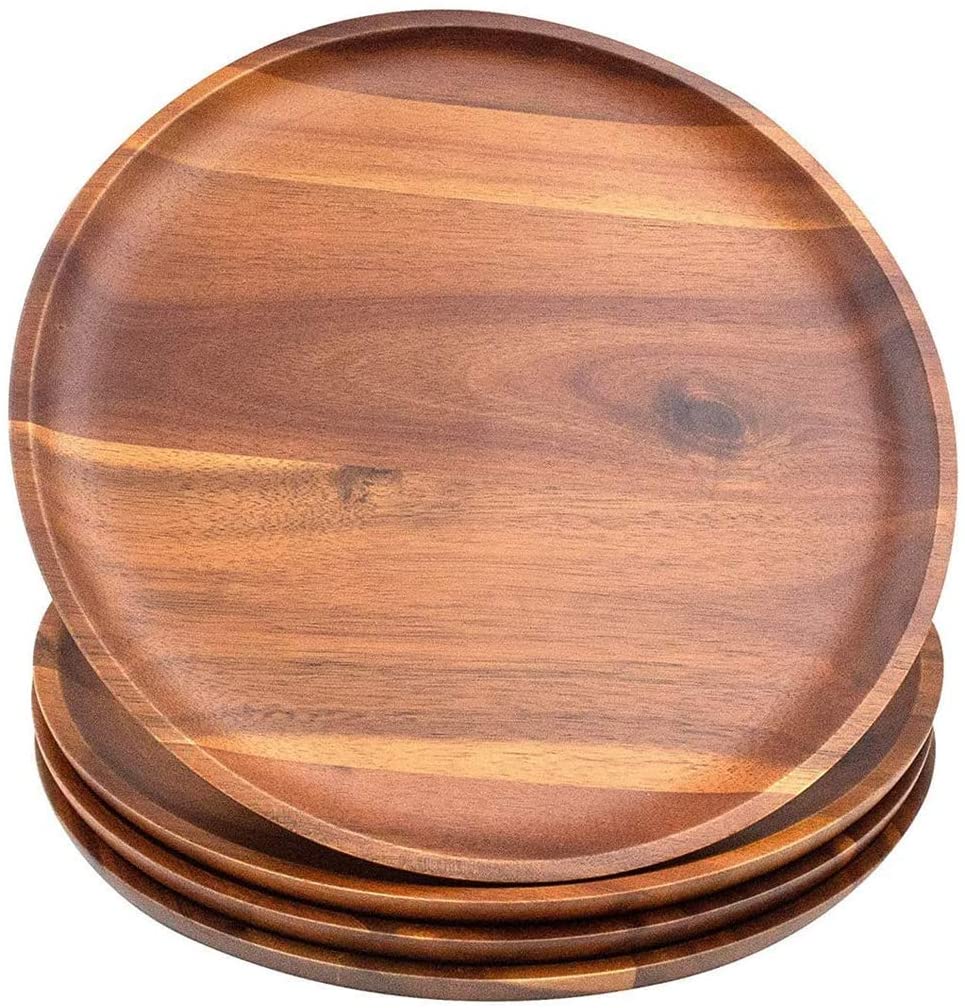 Original ecological wooden dinner plate