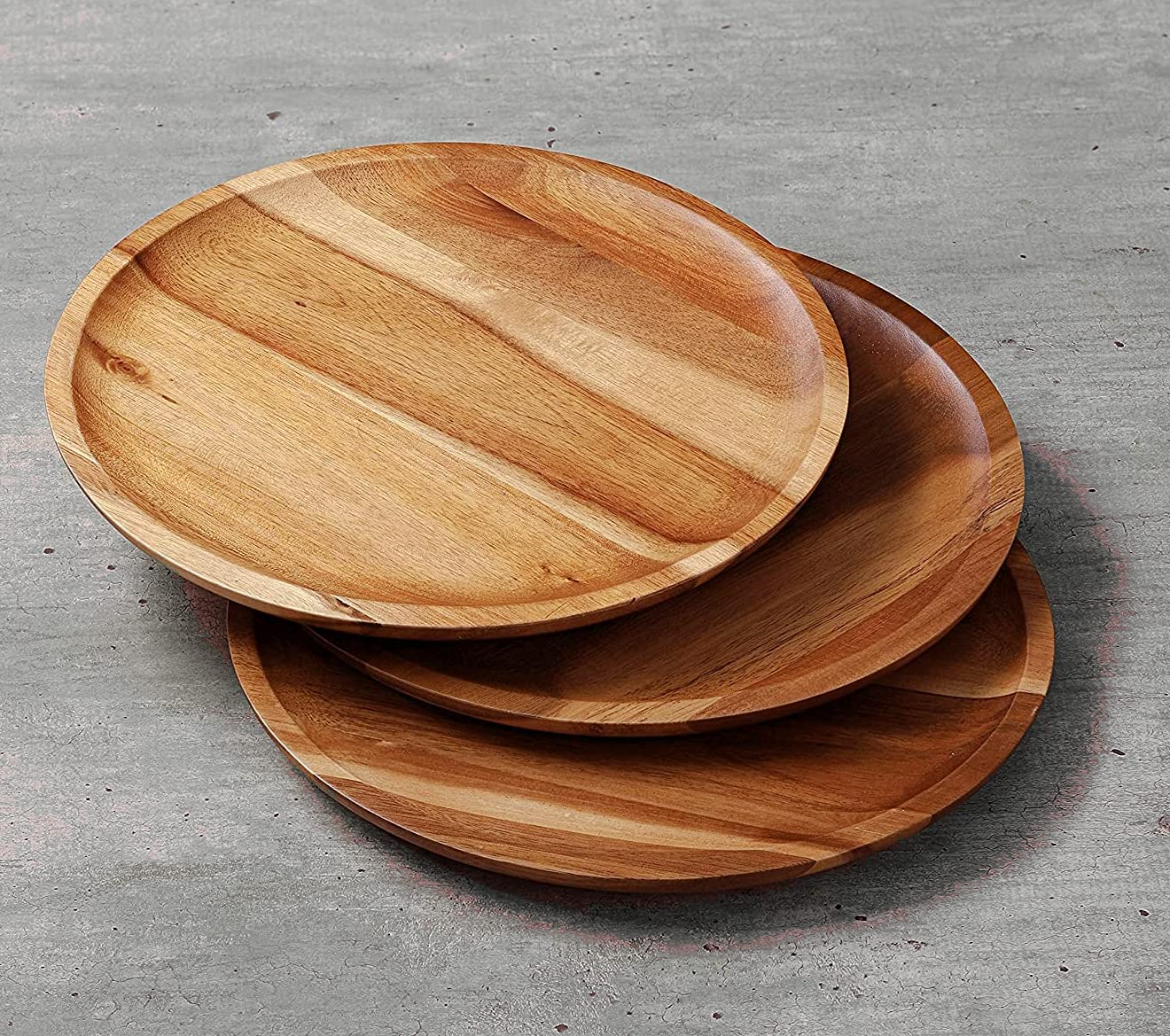 Original ecological wooden dinner plate